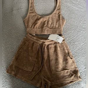 Zara | Tops | Zara Terry Cloth Set | Poshmark